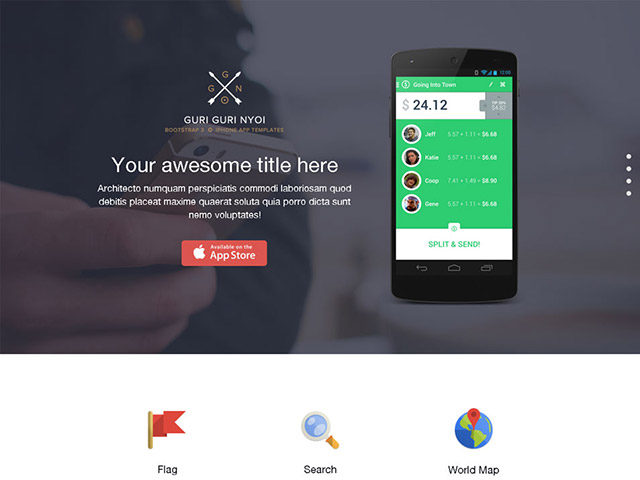 Bootstrap 3 Single Page Template Freebiesbug