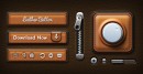 Leather UI kit PSD - Freebiesbug