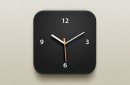 Beautiful clock iOS icon PSD - Freebiesbug