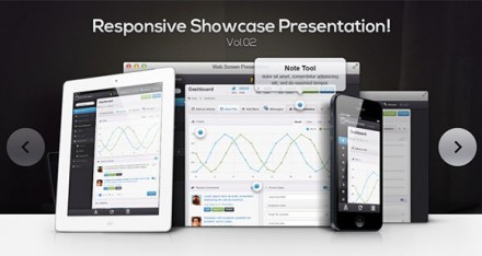 Responsive showcase presentation PSD mockup - Freebiesbug