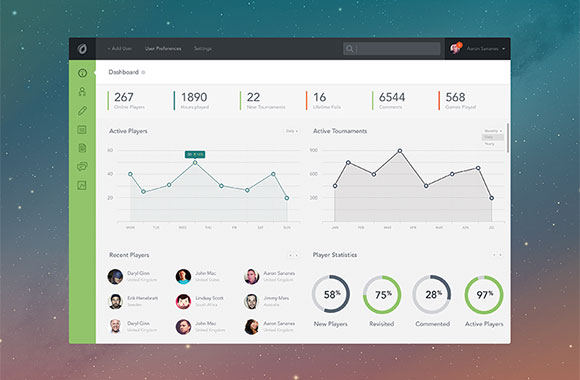 Dashboard page template - Freebiesbug