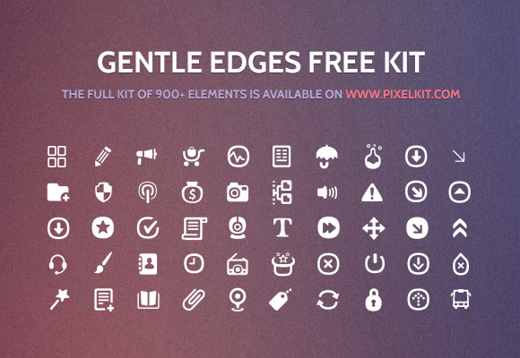 Gentle Edges icon set from PixelKit - Freebiesbug