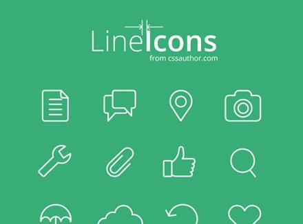 Line Icons for web and UI designs - Freebiesbug