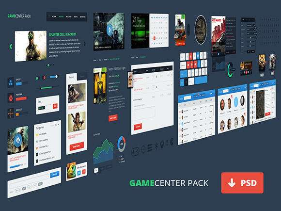 Gamecenter UI pack - Freebiesbug