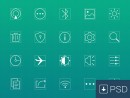 20 settings line icons - Freebiesbug