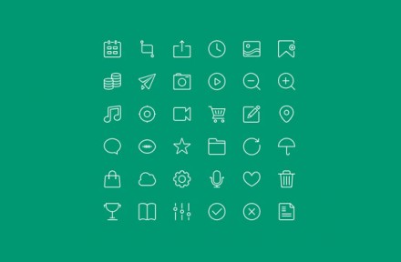 36 free outline icons PSD - Freebiesbug
