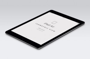 iPad Air perspective mockup - Freebiesbug
