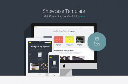 Flat responsive showcase Vol2 - Freebiesbug