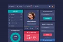 Flat design UI - HTML5 + CSS3 - Freebiesbug
