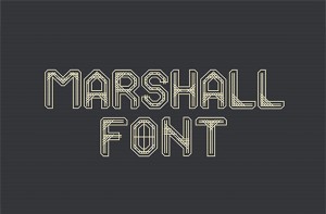 Marshall: Free industrial font - Freebiesbug