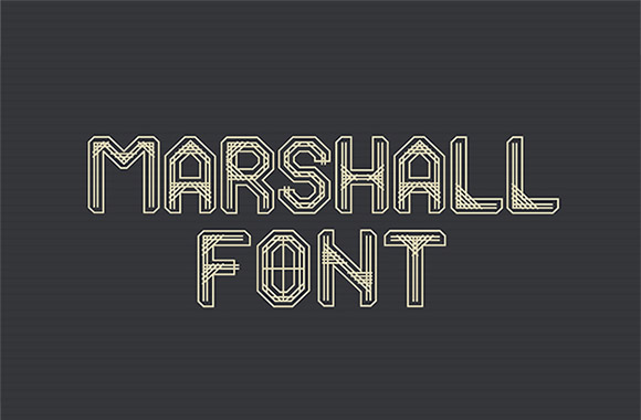 Marshall: Free industrial font - Freebiesbug
