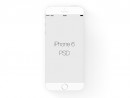White flat iPhone mockup - Freebiesbug