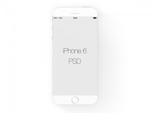 White flat iPhone mockup - Freebiesbug