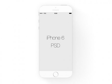 White flat iPhone mockup - Freebiesbug