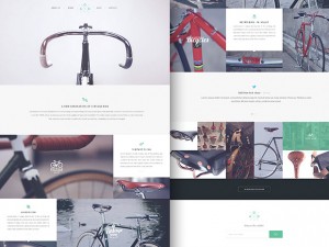 Bicycle - Flat one-page template - Freebiesbug