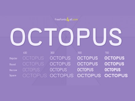 Octopus free font family + Webfont - Freebiesbug