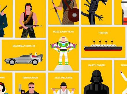 Iconic movie characters - PSD - Freebiesbug