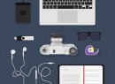 Desk items - Flat mockups - Freebiesbug
