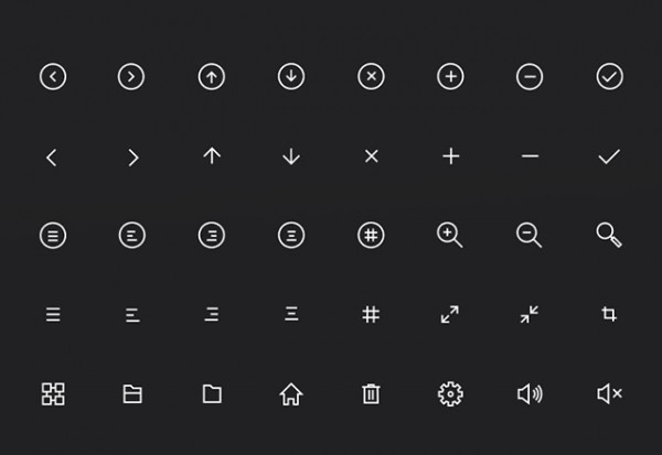 40 tiny icons - PSD + AI + SVG - Freebiesbug