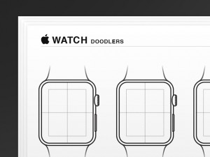 Apple Watch wireframes - AI - Freebiesbug