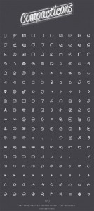 Compacticons - 180 PSD tiny icons - Freebiesbug