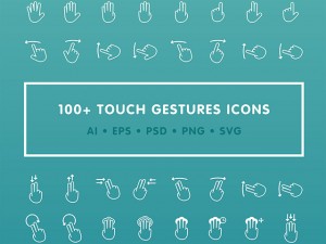 100+ free gestures icons - Freebiesbug