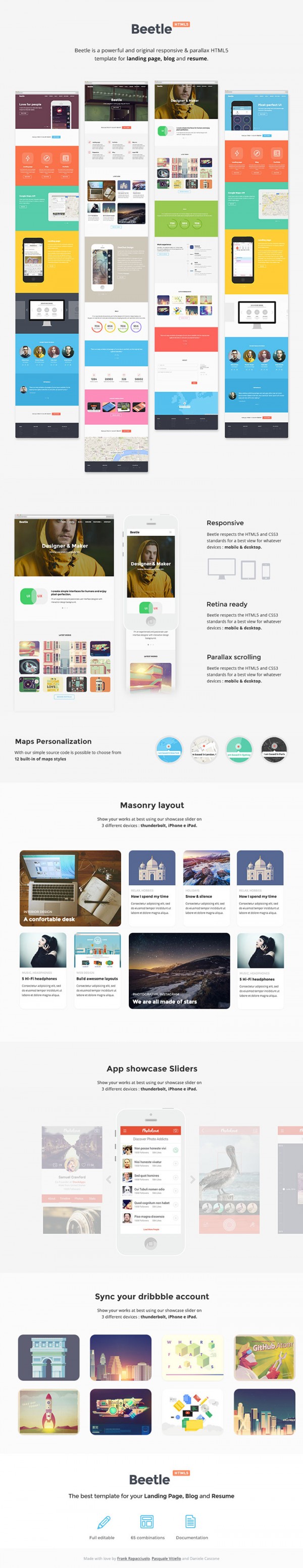 Beetle - HTML5 template for designers - Freebiesbug