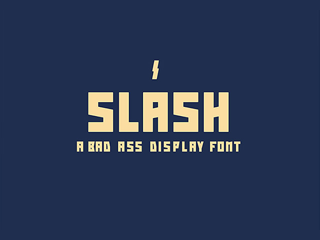 Slash free font - Freebiesbug
