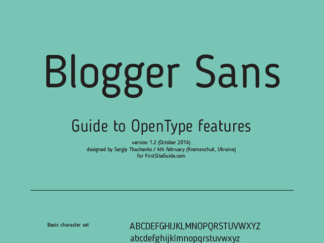Blogger Sans free font - Freebiesbug