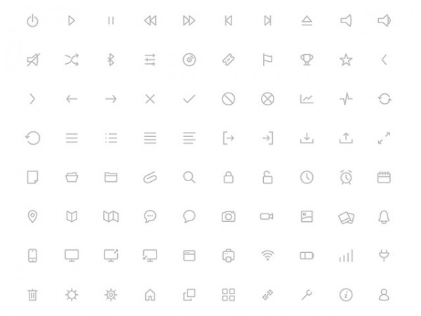 Minimalistic Icons - Freebiesbug