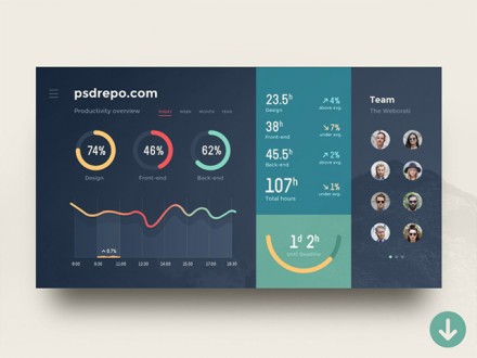 Admin dashboard interface - Freebiesbug