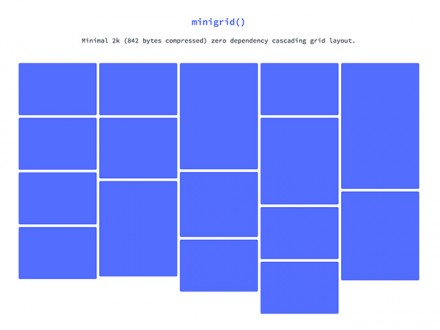 Minigrid - Minimal cascading grid layout - Freebiesbug