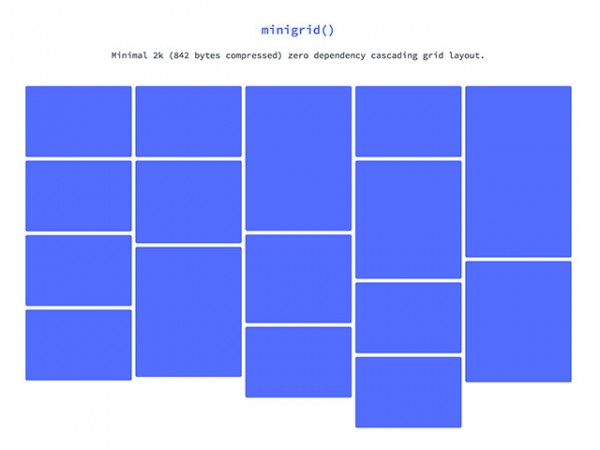 Minigrid - Minimal cascading grid layout - Freebiesbug