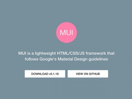 MUI - Material Design framework - Freebiesbug