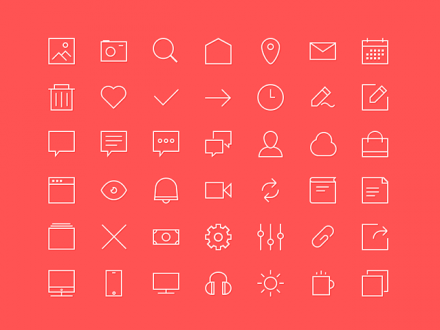 42 free outline icons - Freebiesbug