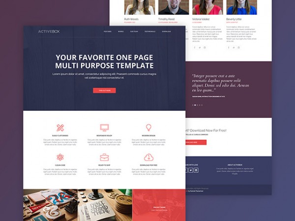 ActiveBox - Free HTML template - Freebiesbug