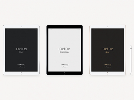 iPad Pro PSD mockups - Freebiesbug