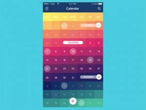 CSS Calendar concept - Freebiesbug