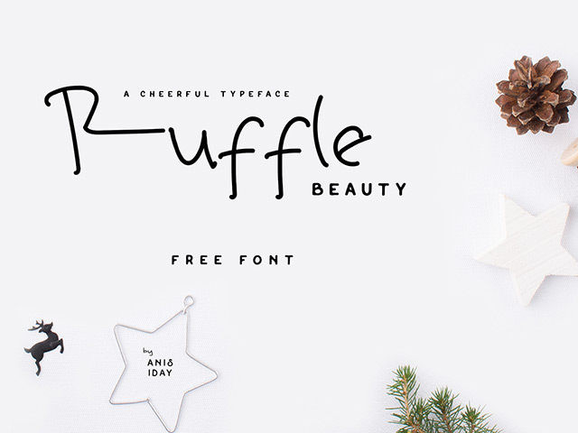 Ruffle Beauty free font - Freebiesbug