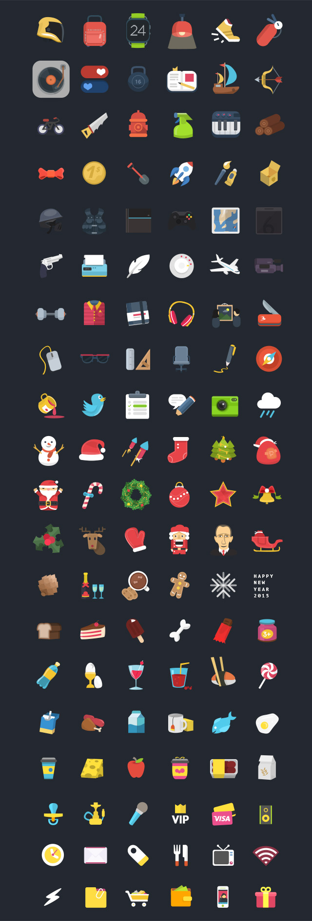 120+ Free PSD colourful icons - Freebiesbug