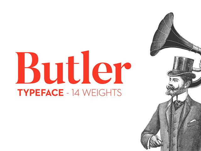 Butler free font - Freebiesbug