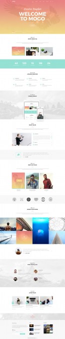 MoGo: Free one page PSD template - iDevie