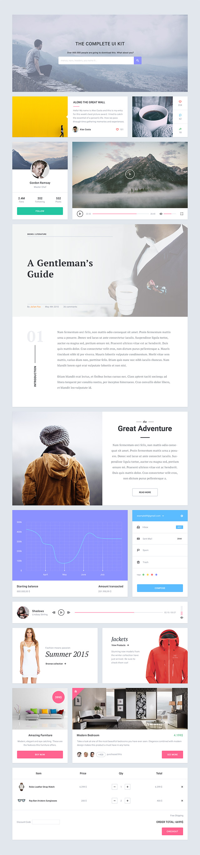 Epic UI: free exclusive sample pack - Freebiesbug