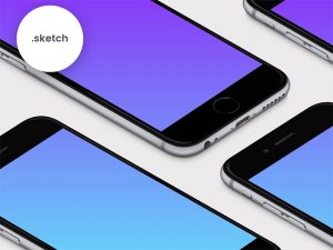 iPhone 6 mockups for Sketch - Freebiesbug