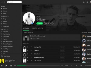 Spotify UI built with HTML / CSS - Freebiesbug