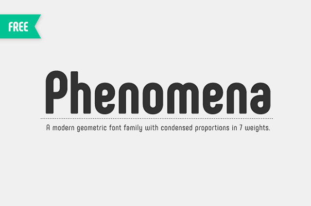 Phenomena: A free font family in 7 weights - Freebiesbug