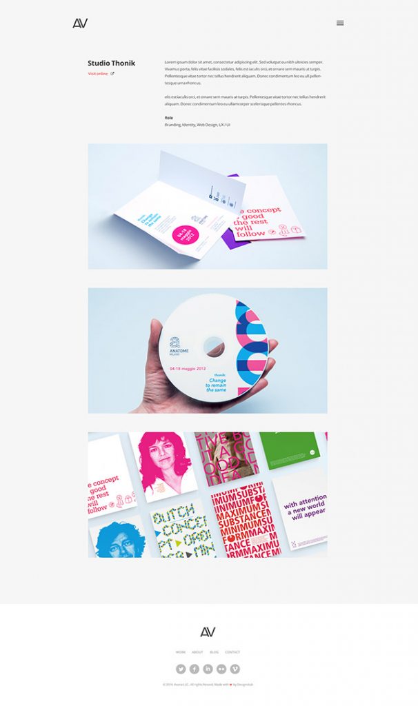 Avana: Minimal portfolio template for agencies - Freebiesbug