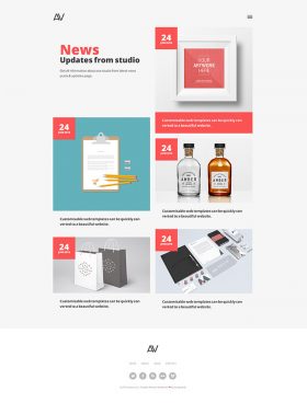 Avana: Minimal portfolio template for agencies - Freebiesbug