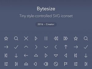 Bytesize: A style-controlled SVG icon set - Freebiesbug
