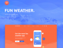 Fun Weather: A free landing page template for your apps - Freebiesbug